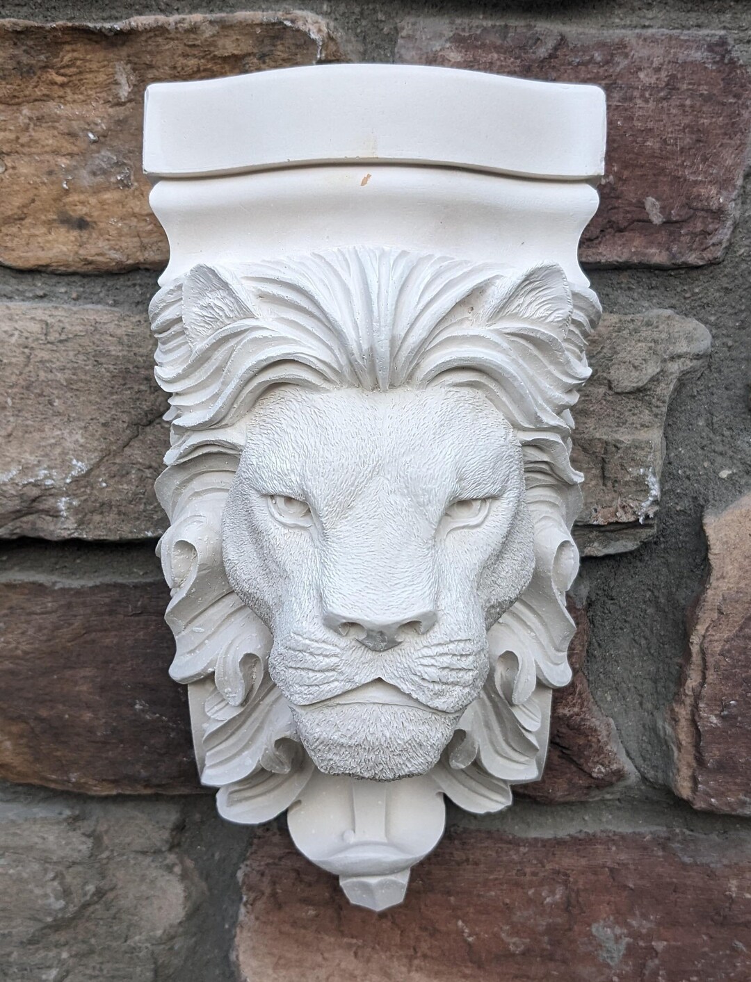 Animal Lion Face Corbel Shelf Column Plaque Fragment Relief Www.neo-mfg ...