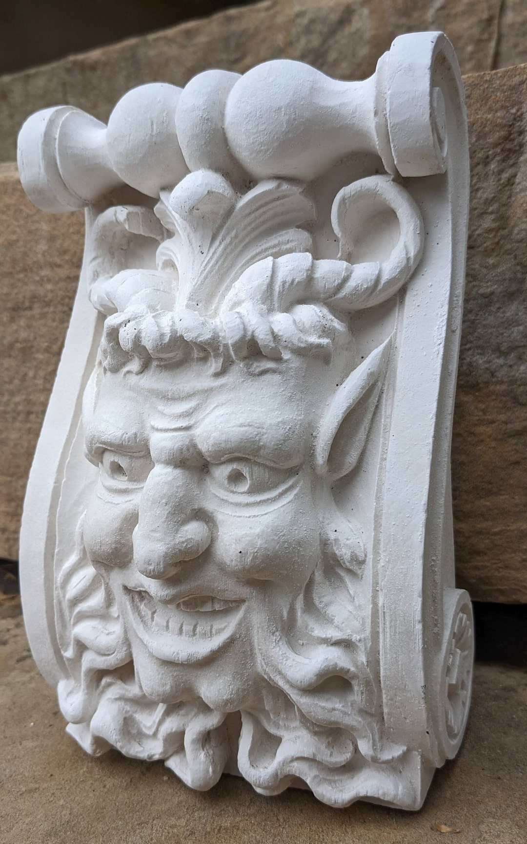 Pan Gargoyle Satyr Faun Wall Mephistopheles Corbel Keystone Bookend ...