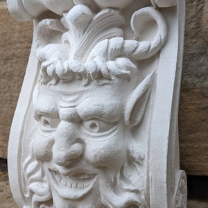 Pan Gargoyle Satyr Faun Wall Mephistopheles Corbel Keystone Bookend ...