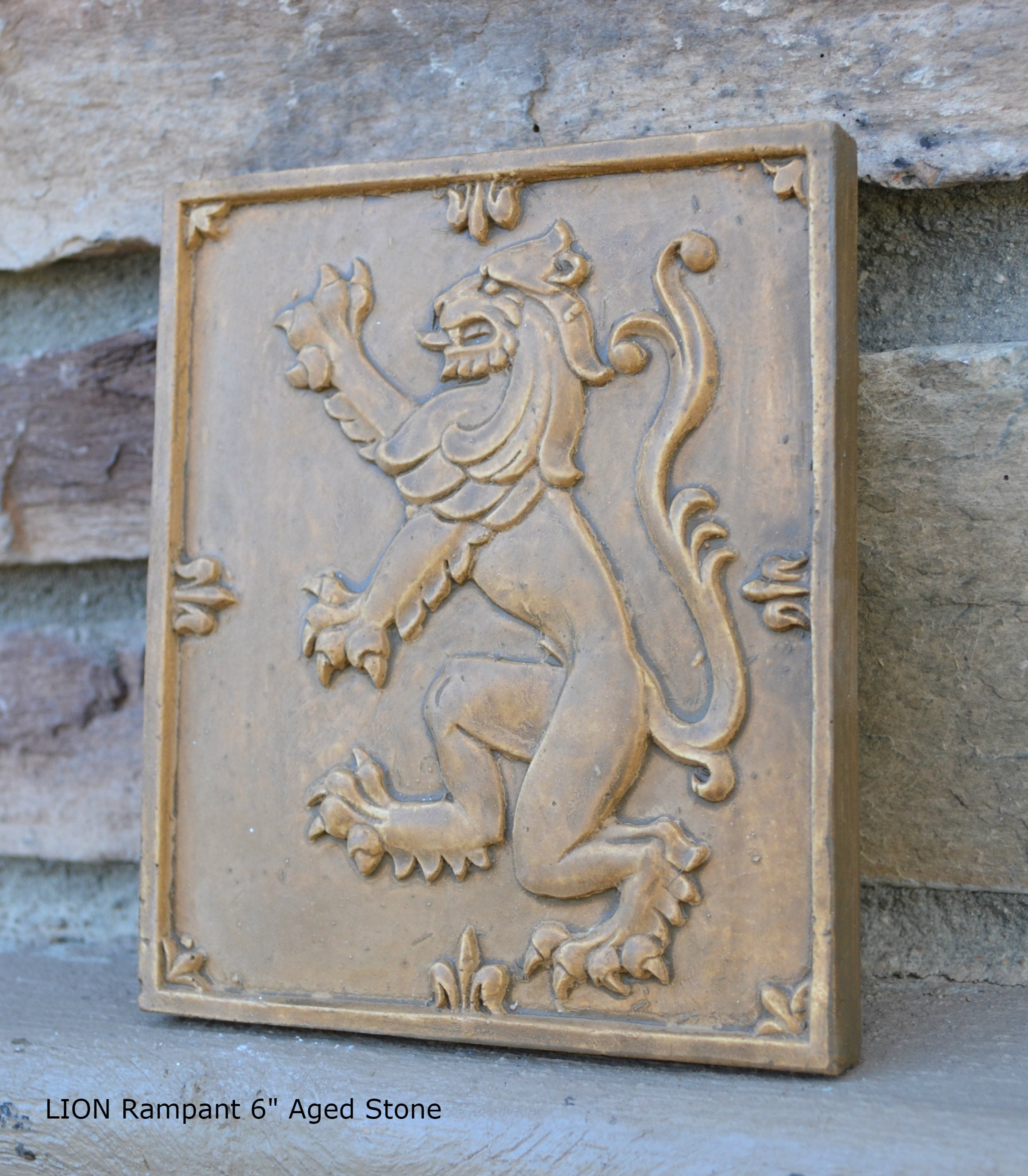 Animal LION Rampant Lowenbrau Sculpture Wall Plaque | Etsy