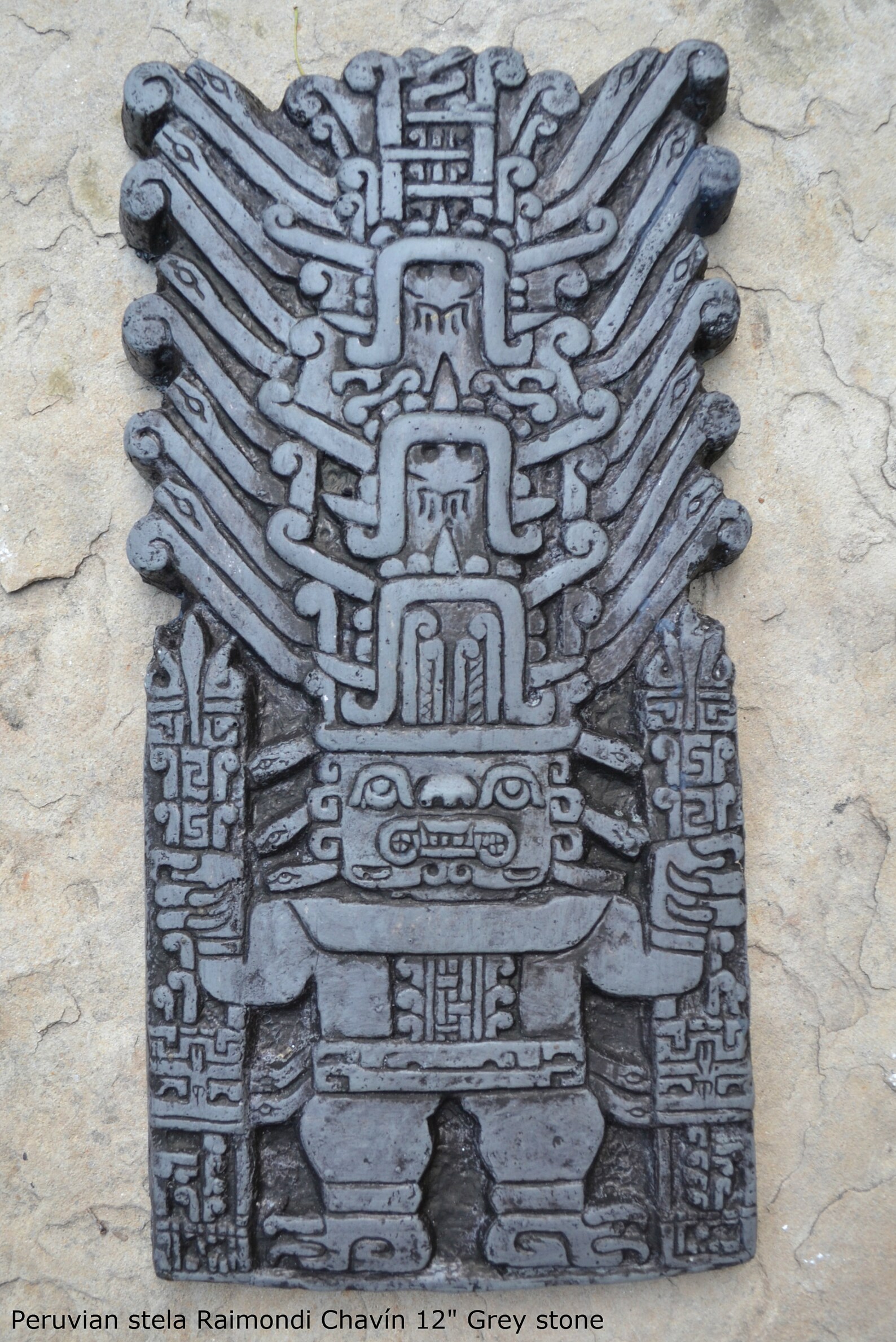 Incan Peruvian Stela Raimondi Chavín Sculptural Wall Relief | Etsy