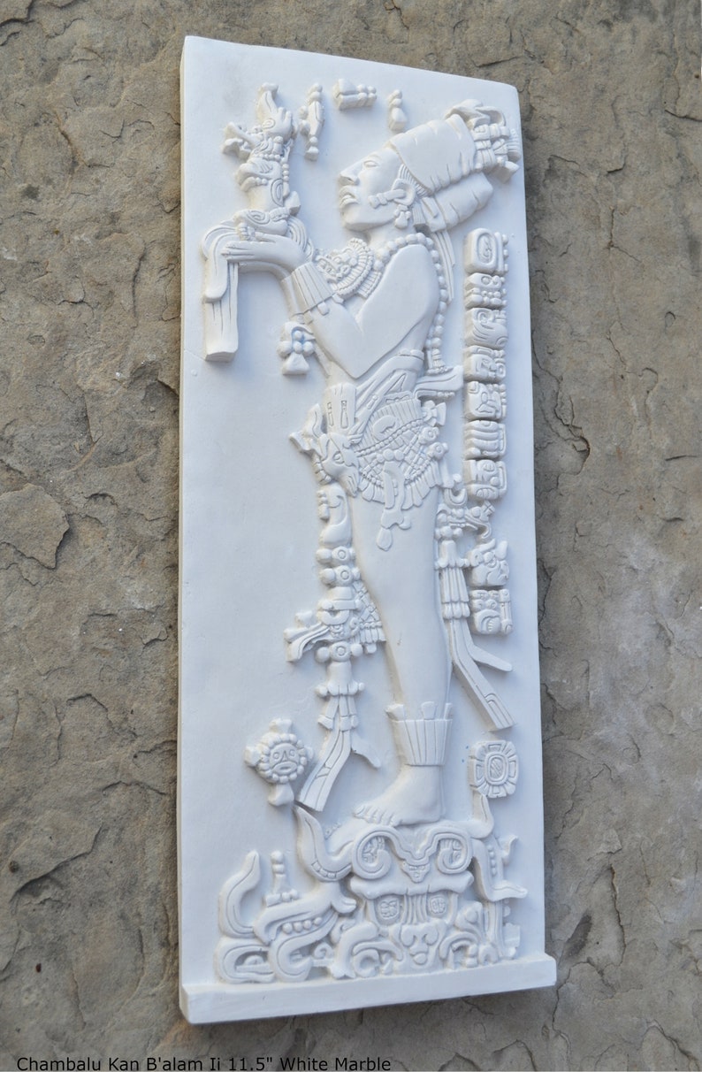 Aztec Mayan Chambalu Temple Foliated Cross Center Left K'inich Kan ...