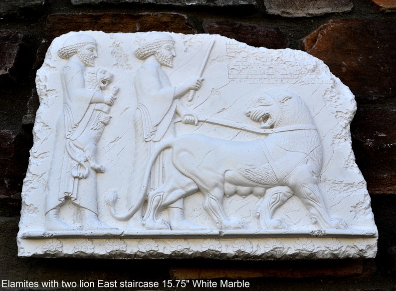 Assyrian Elamites With Two Lion East Staircase Persian Persepolis Art ...