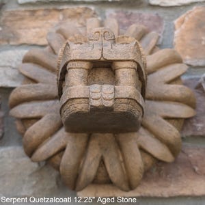 History Feathered Serpent Head of Quetzalcoaltl Aztec Maya Artifact ...