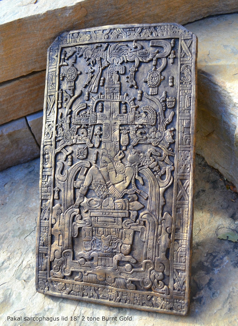 History Aztec Mayan Sarcophagus of King K’inich Janaab’ Pakal Wall ...