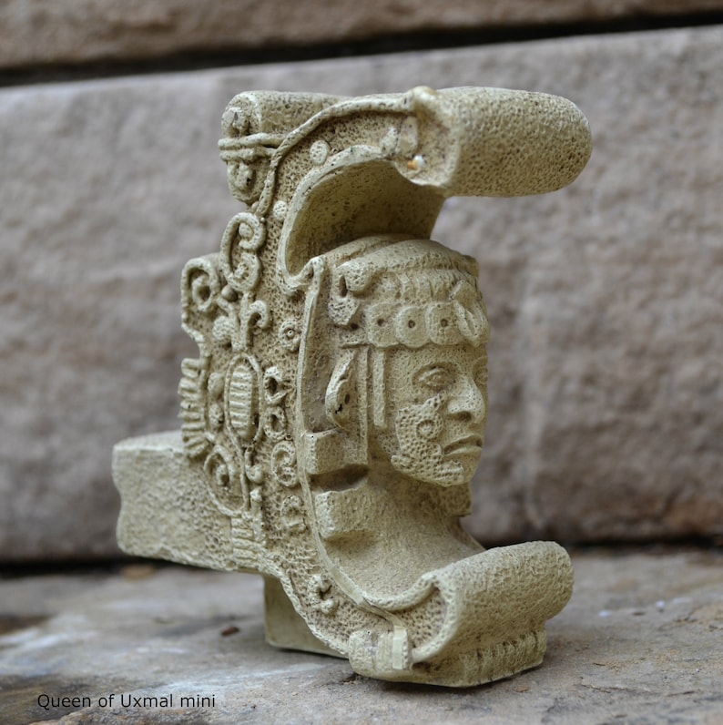 Aztec Mayan Queen of Uxmal Architectural Element Bust Sculpture 4" Www ...