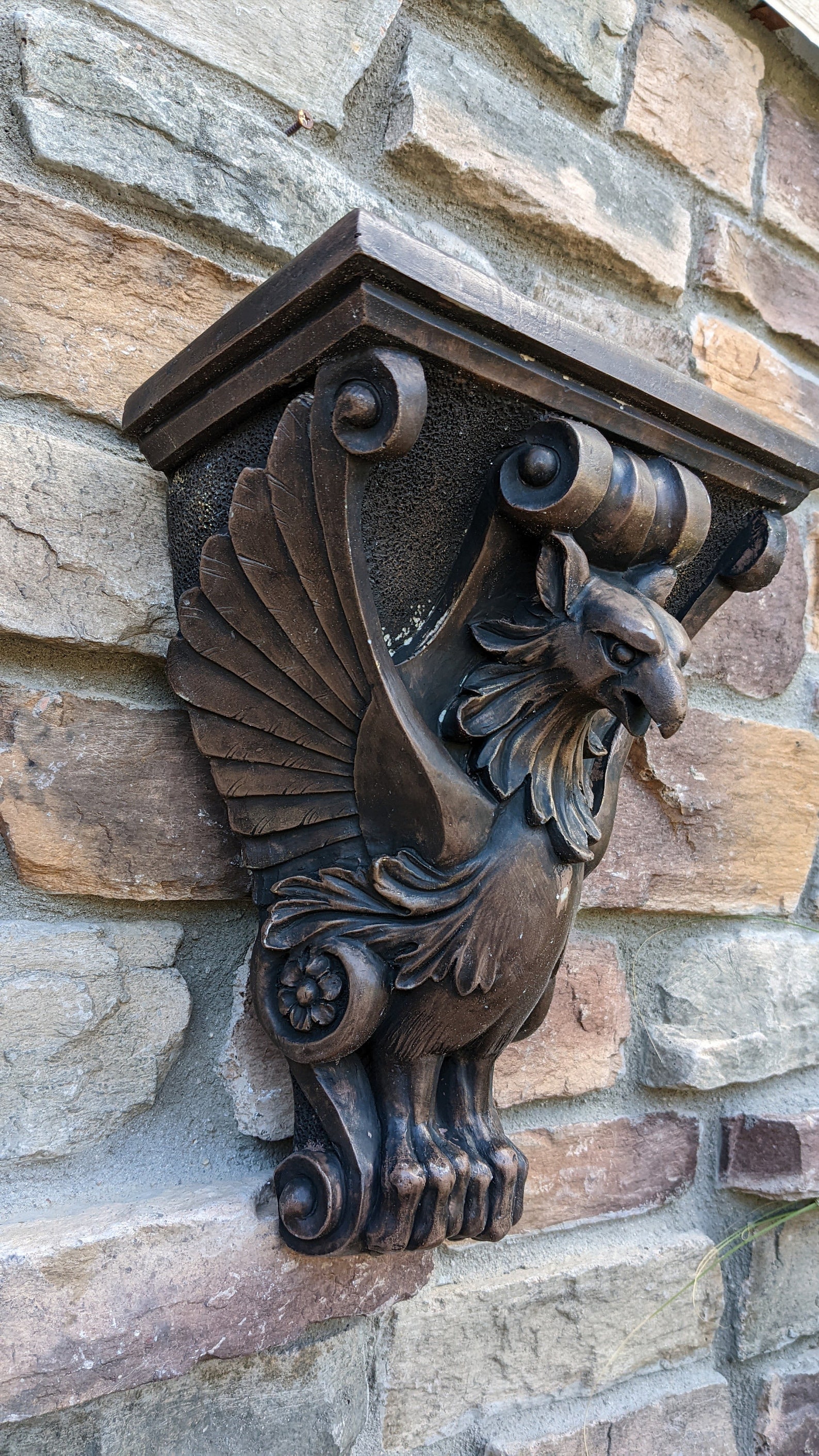 Griffin Gargoyle Wall Shelf Wing Phoenix Eagle Sculpture - Etsy