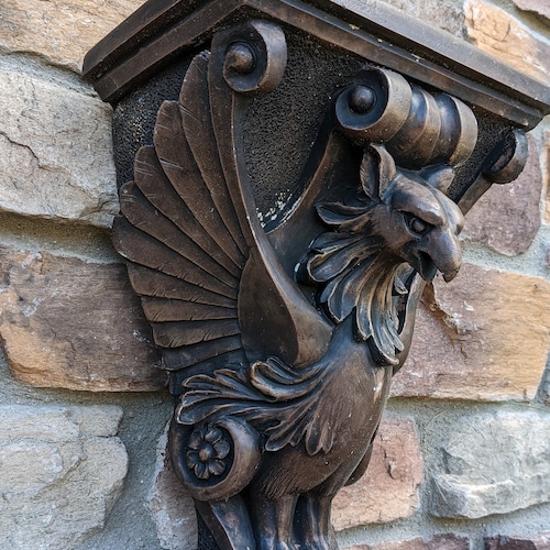 Griffin Gargoyle Wall Shelf Wing Phoenix Eagle Sculpture - Etsy
