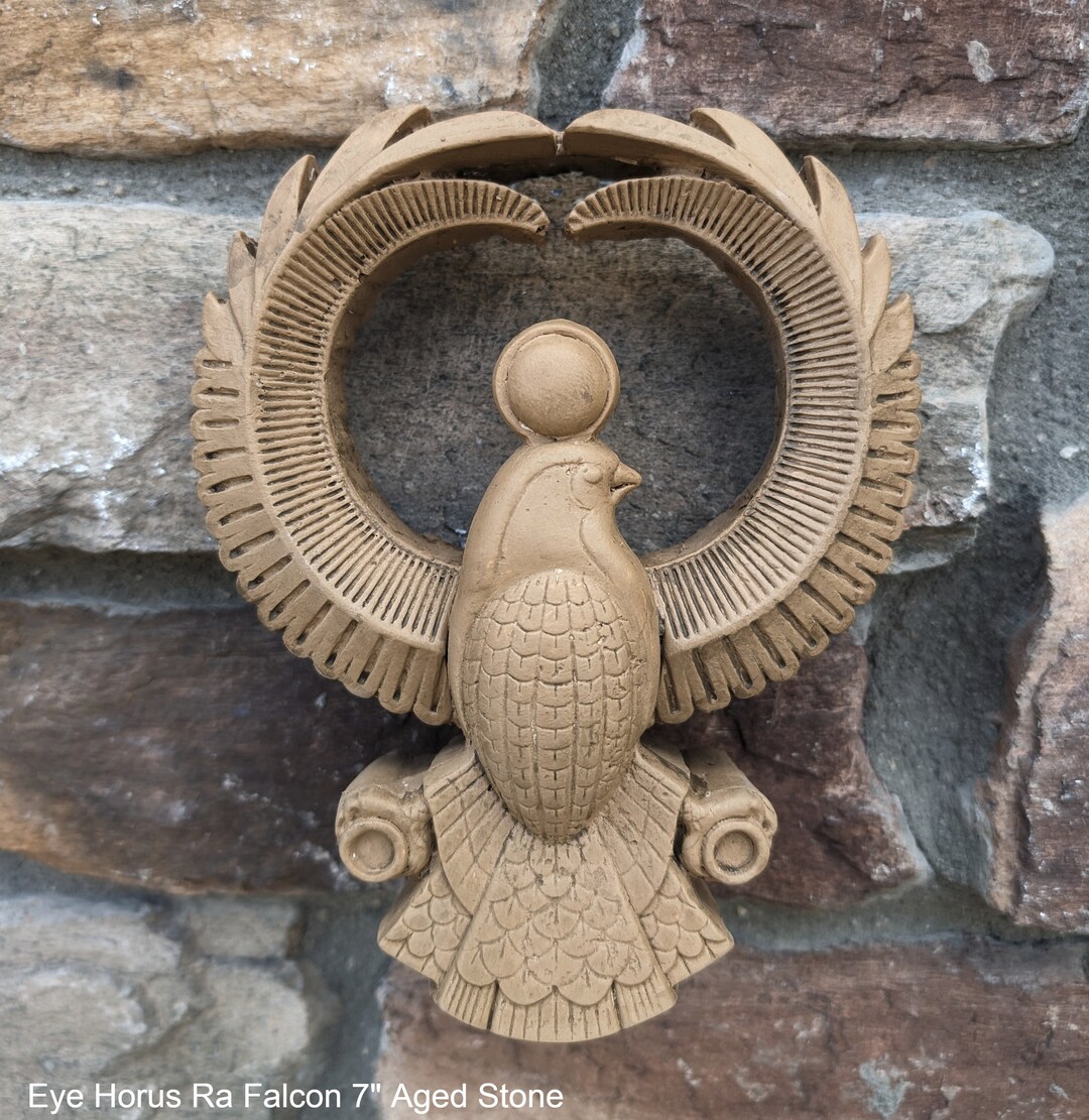 Egyptian Eye Horus Ra Falcon Artifact Carving Sculpture Statue 7" Www ...