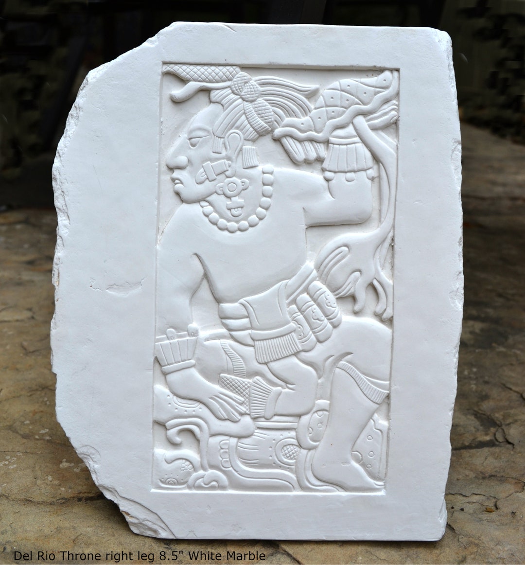 Aztec Mayan Palenque’s Del Rio Throne Right Leg Wall Sculpture Plaque 8 ...