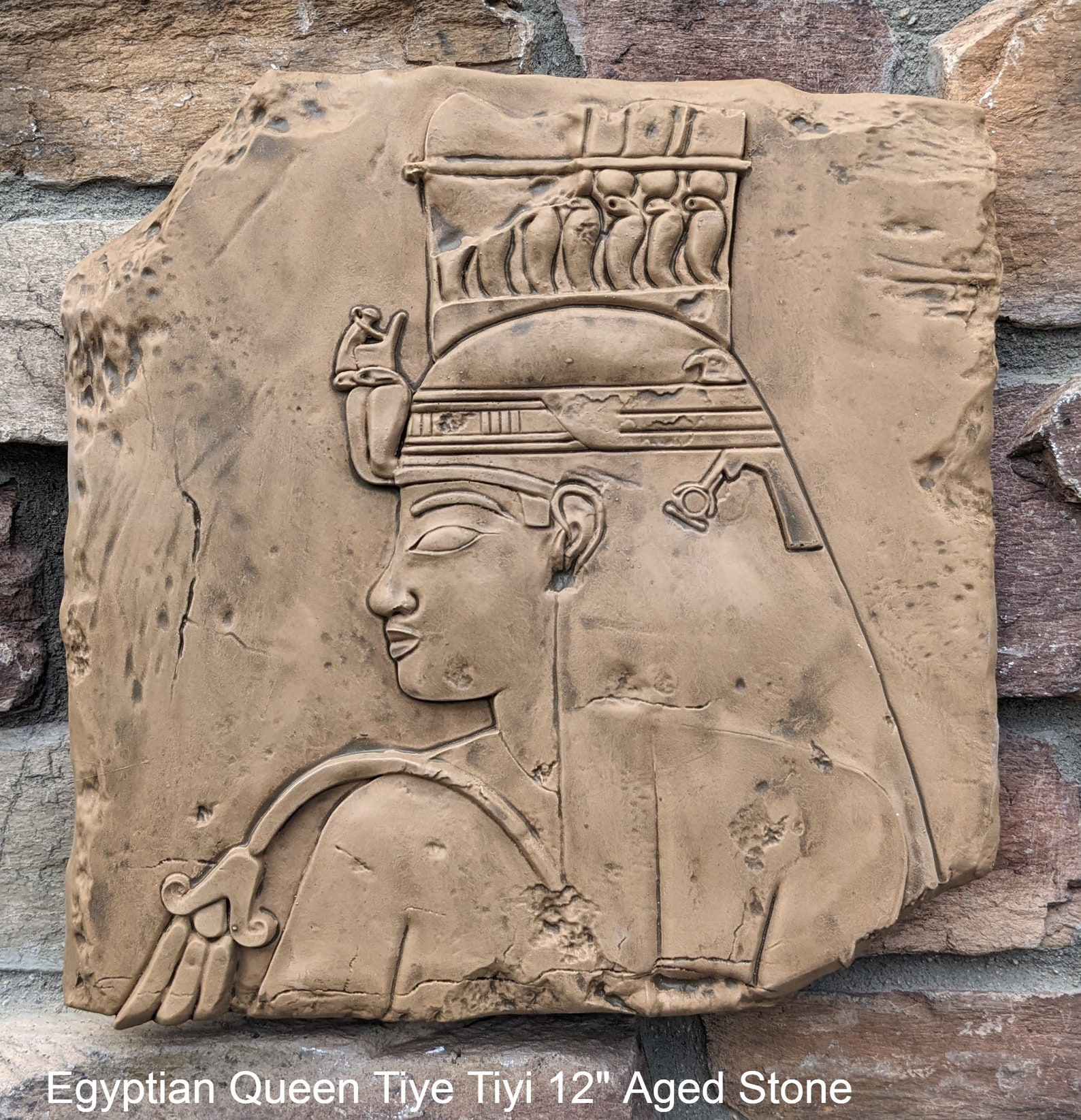 History Egyptian Queen Tiye Tiyi Fragment Sculptural Wall Relief Plaque ...