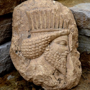 Assyrian Relief Head of a Persian Nobleman Persian Persepolis Wall ...