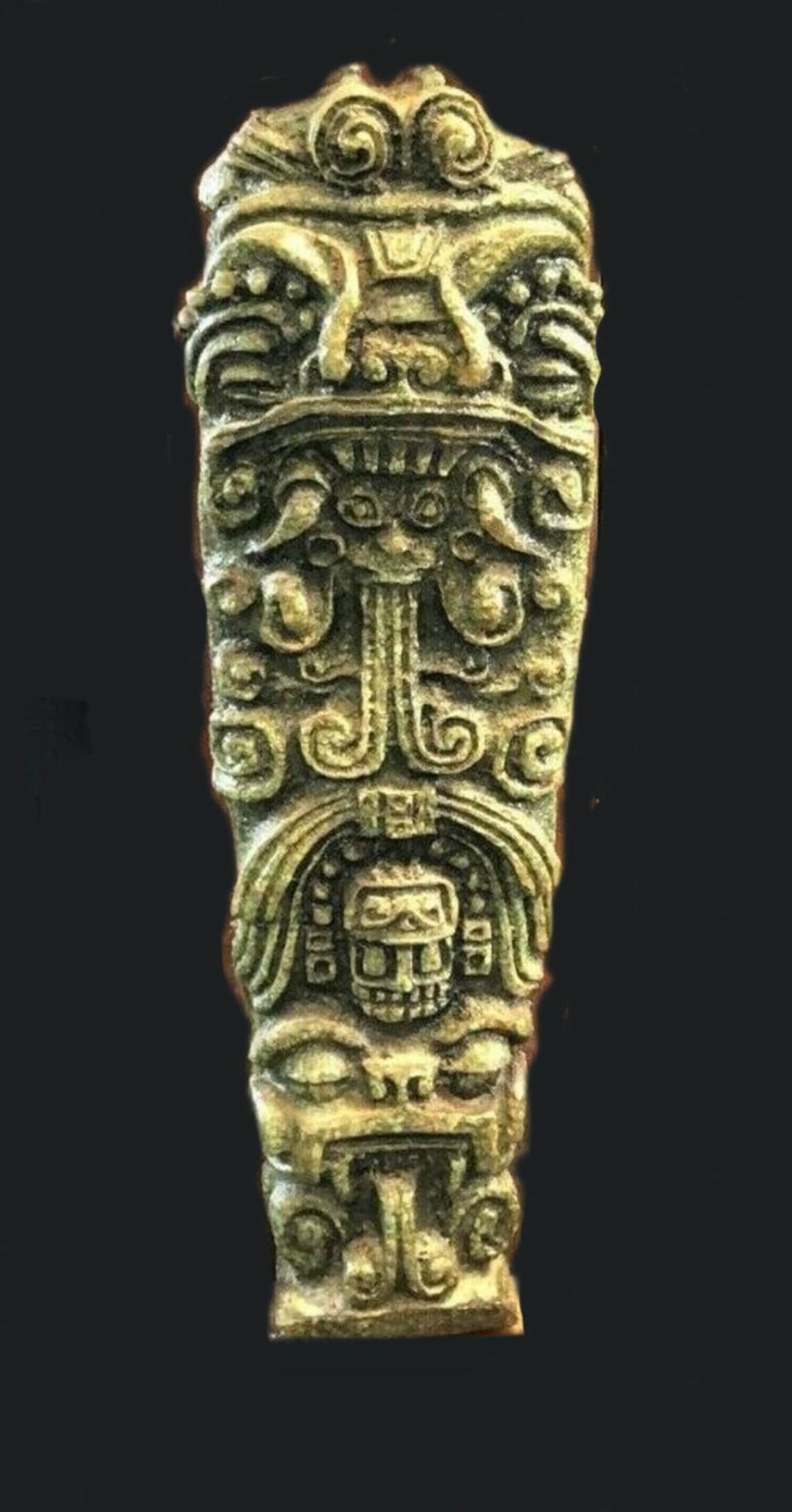 History Aztec Maya Stela P2 Artifact Carved Stone Sculpture | Etsy