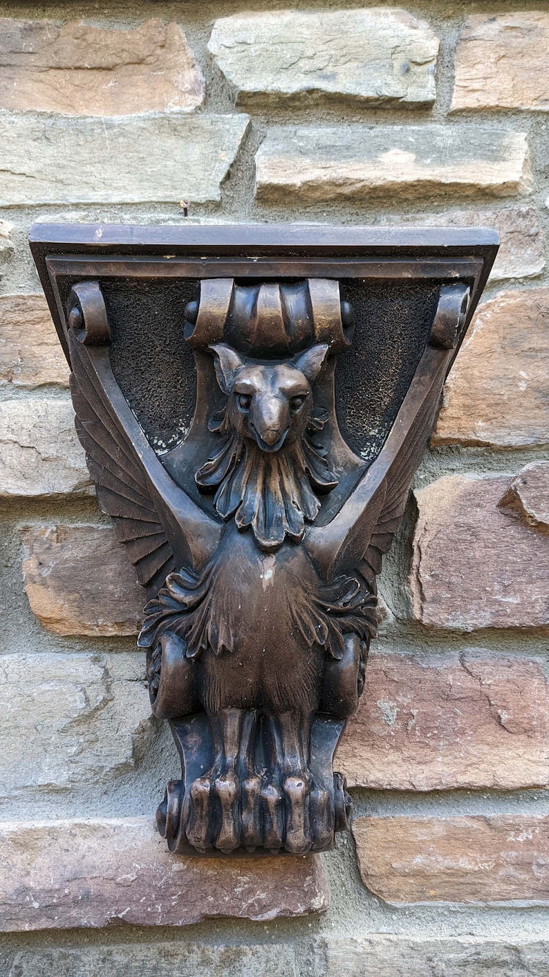 Griffin Gargoyle Wall Shelf Wing Phoenix Eagle Sculpture - Etsy