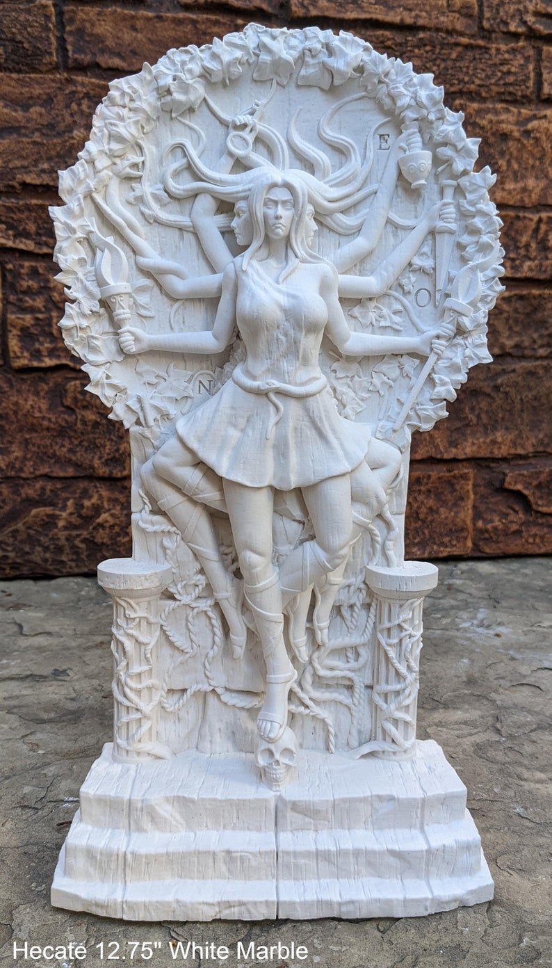 Hecate Hekate Sculpture Goddess Heaven, Earth, and Sea Blessings of ...