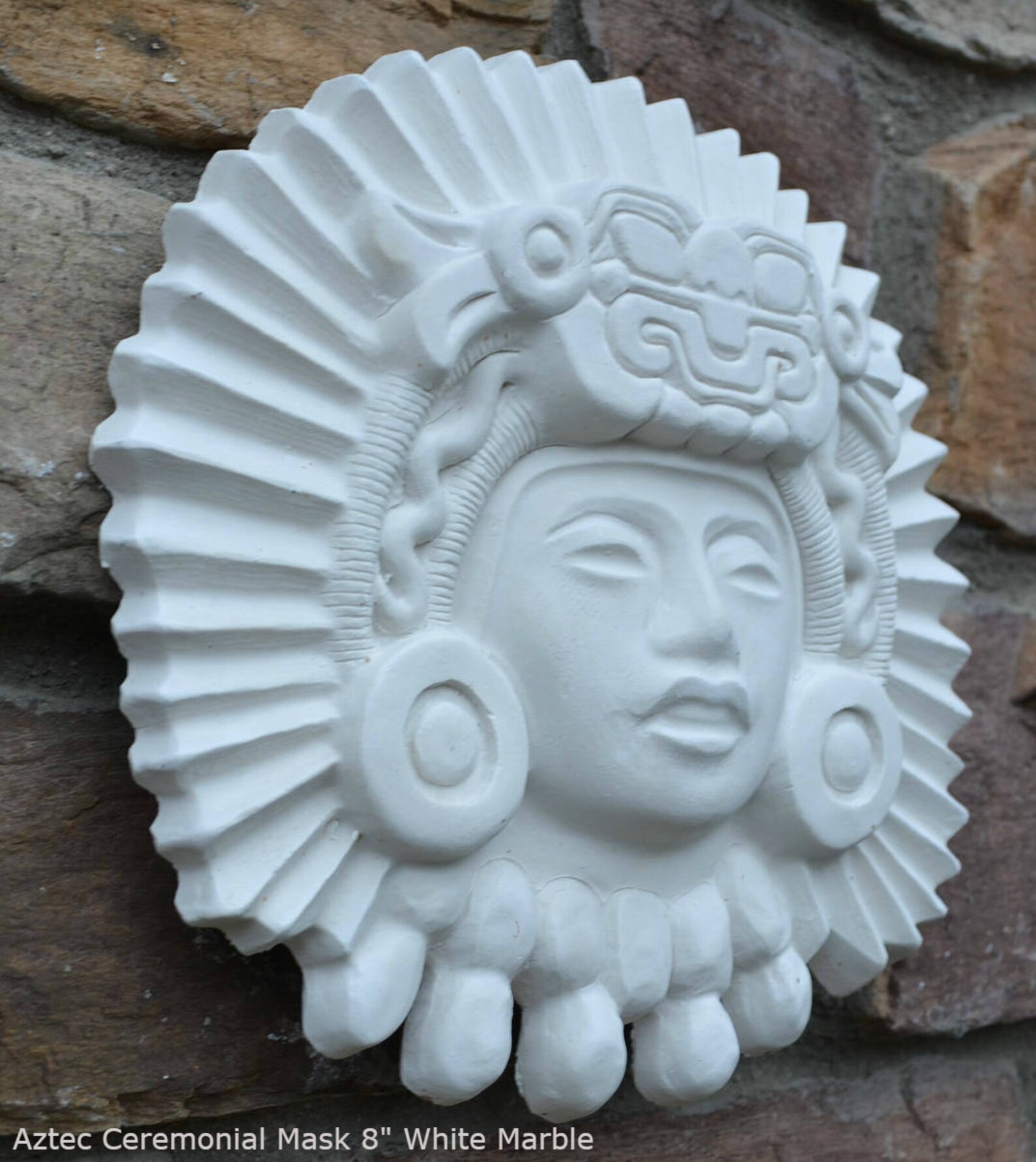 Aztec Inca Zapotec Idol Ceremonial Mask Sculpture Wall Plaque Art Www ...