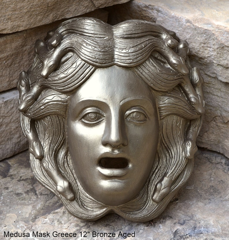 Medusa Mask Greece Museum Sculpture Artifact Bust Plaque | Etsy
