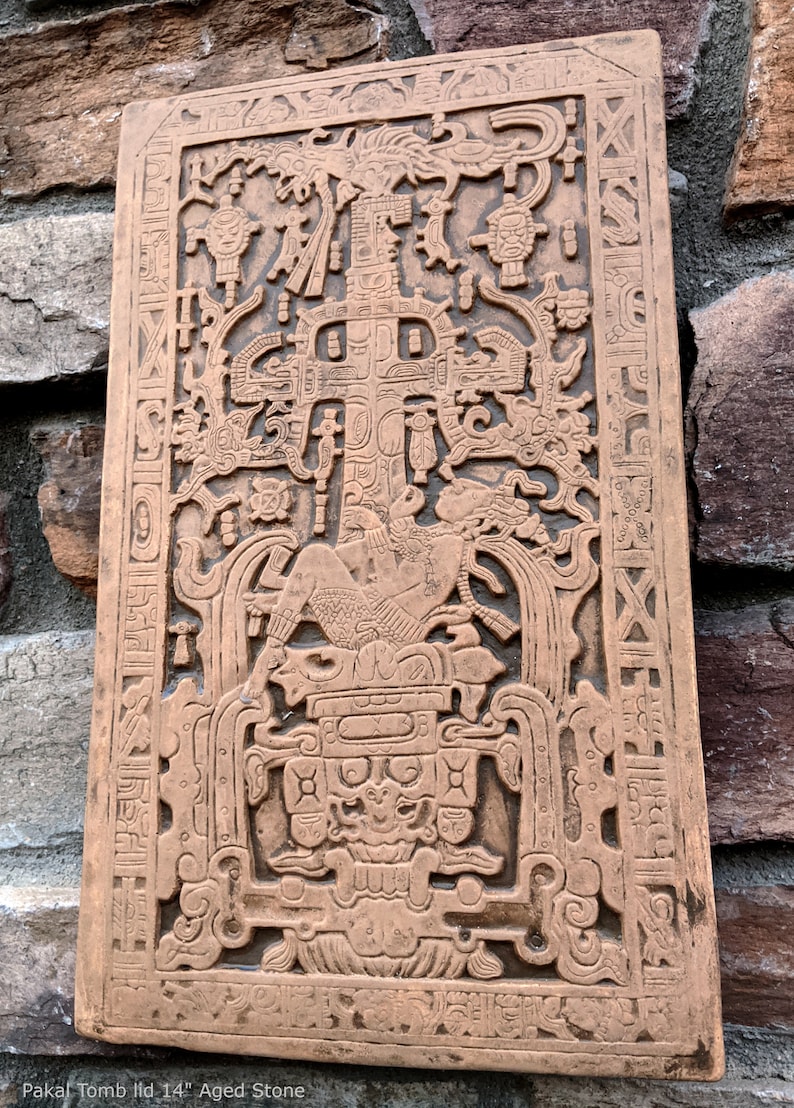 History Aztec Mayan sarcophagus of king Kinich Janaab Pakal | Etsy