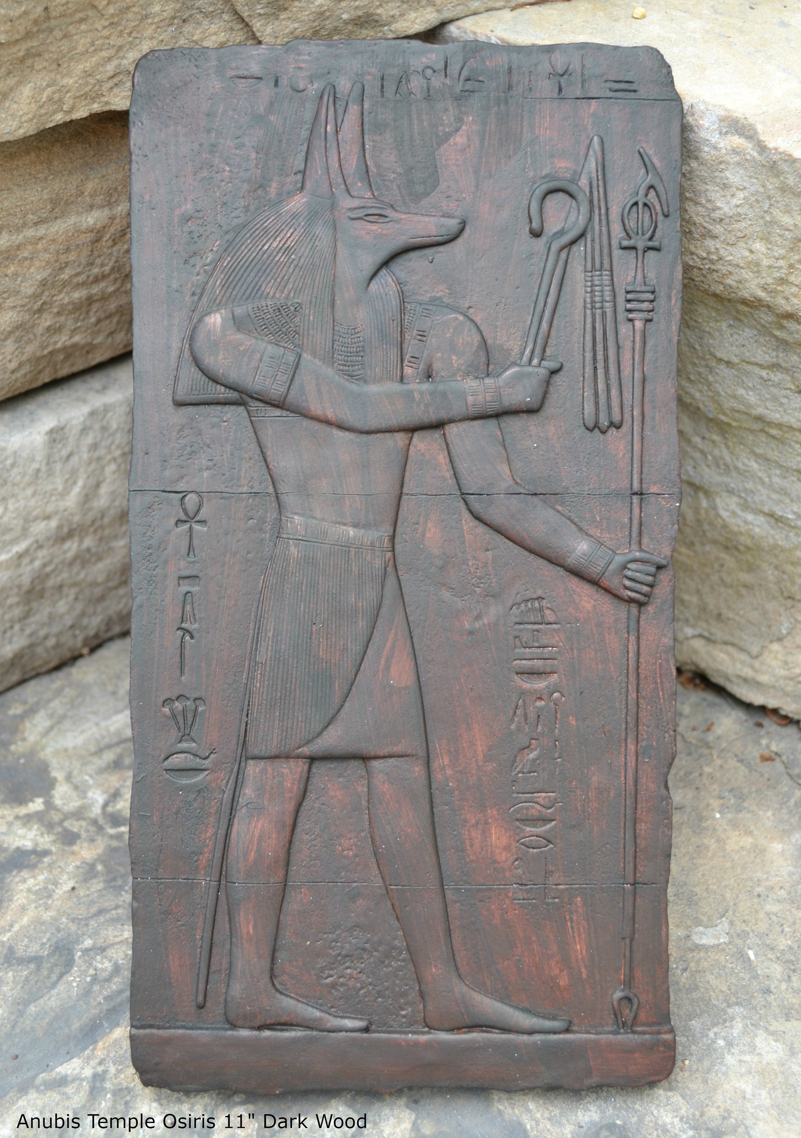 History Egyptian Anubis Temple Osiris Sculptural Wall Relief Www.neo ...