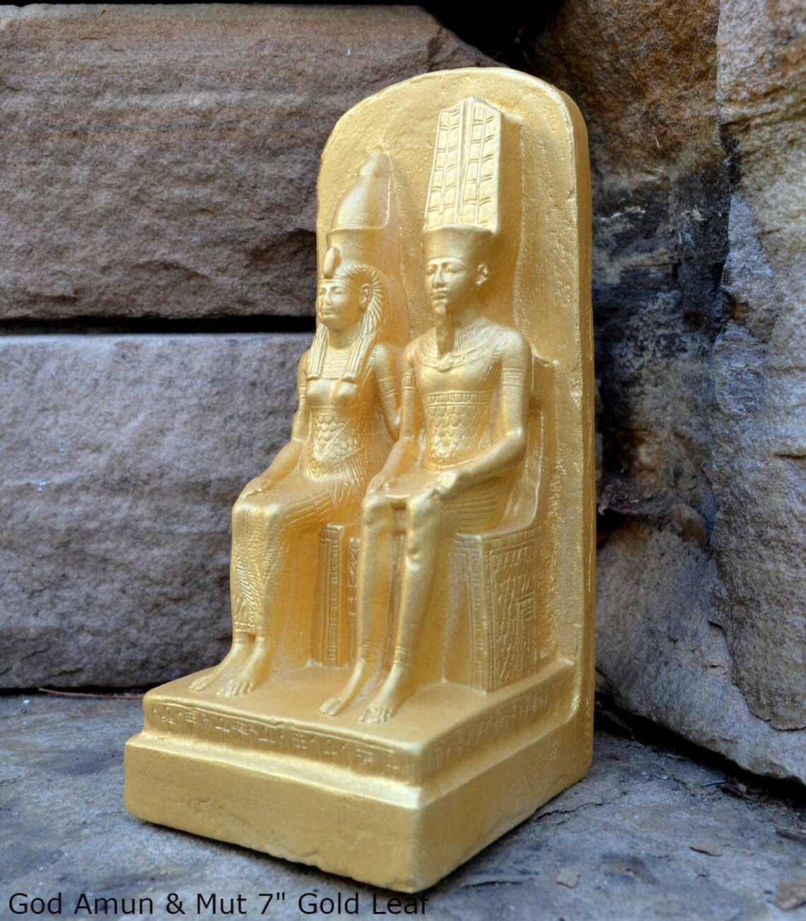 Egyptian God Amun & Mut Sculpture Museum Reproduction Art 7" Www.neo ...