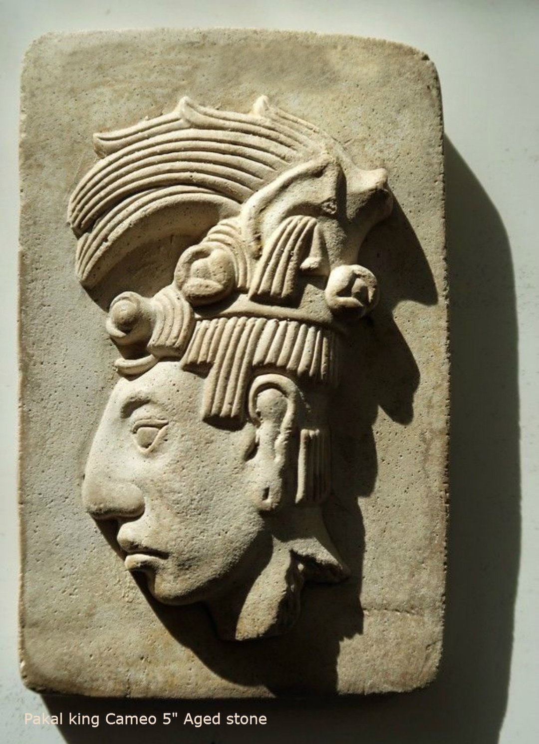 History Aztec Mayan King K’inich Janaab’ Pakal Cameo Wall Plaque Art 5 ...