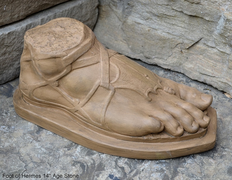 Roman Greek Foot of Hermes Sculpture Relief 14" Www.neo-mfg.com - Etsy