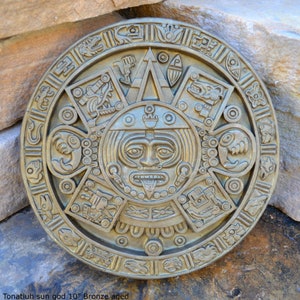 Aztec Mayan Tonatiuh Sun God Relief Sculpture Ancient Replica Www.neo ...