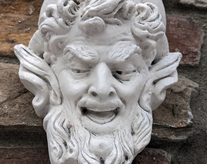 Pan Gargoyle Satyr Faun Wall Mephistopheles Corbel Keystone Grotesque ...