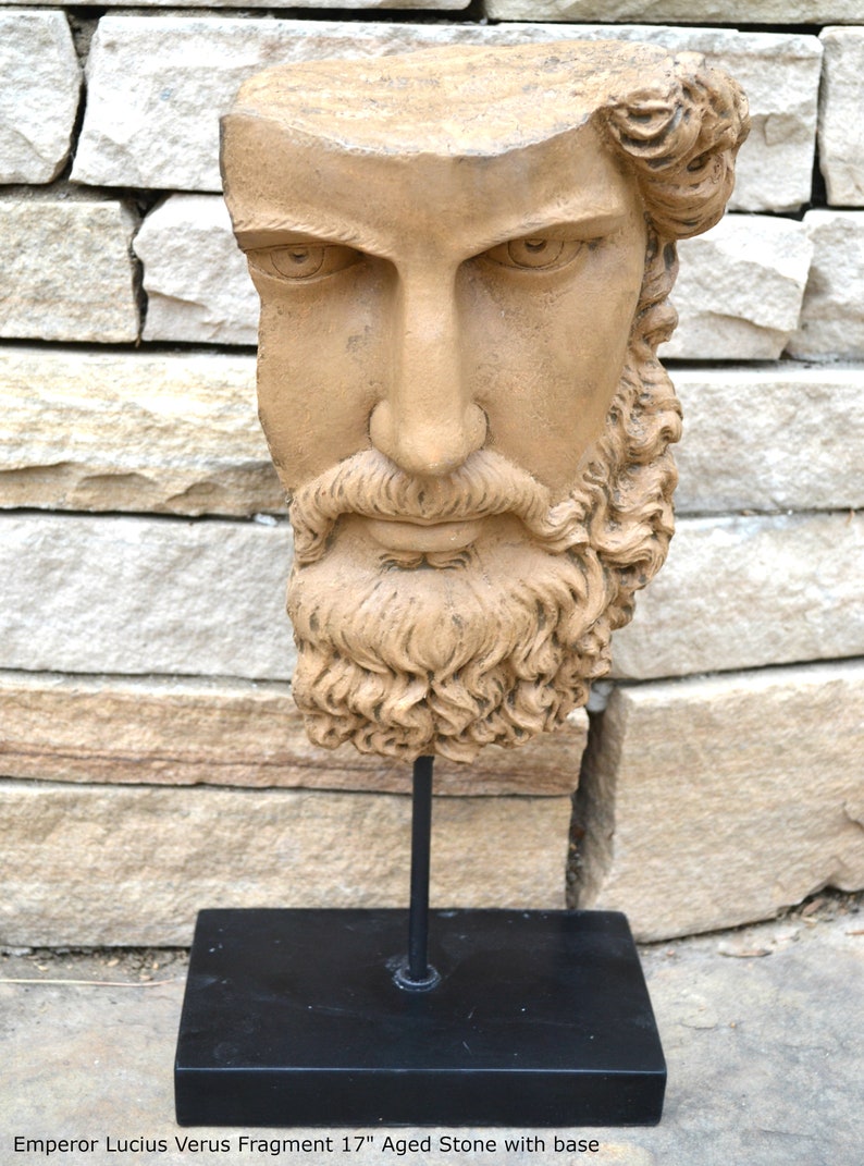 Roman Greek emperor Lucius Verus Fragment 3D Portrait Face | Etsy