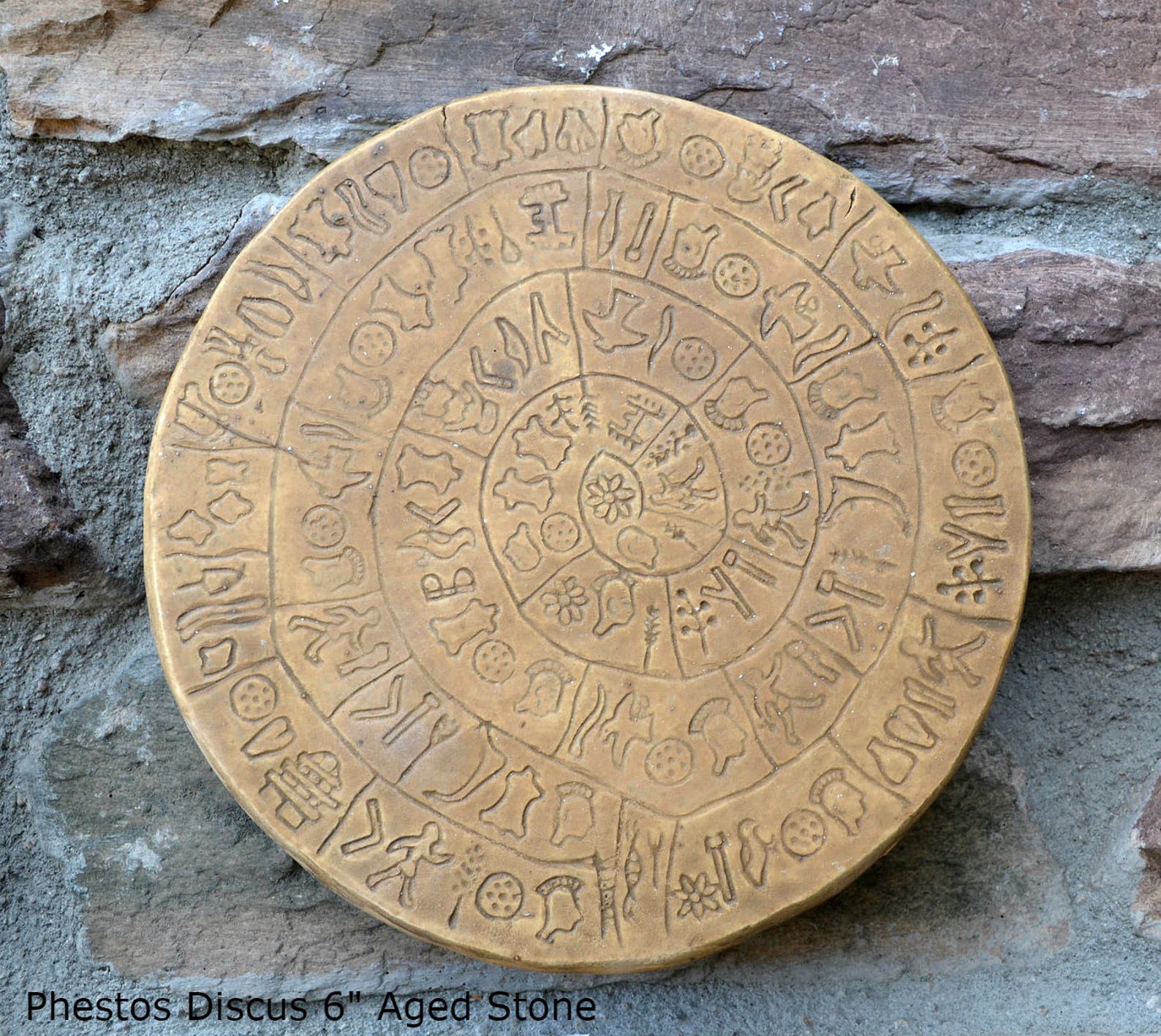 Greek Crete Phaistos Phaestos Discus Plaque Hieroglyphics Wall Plaque ...