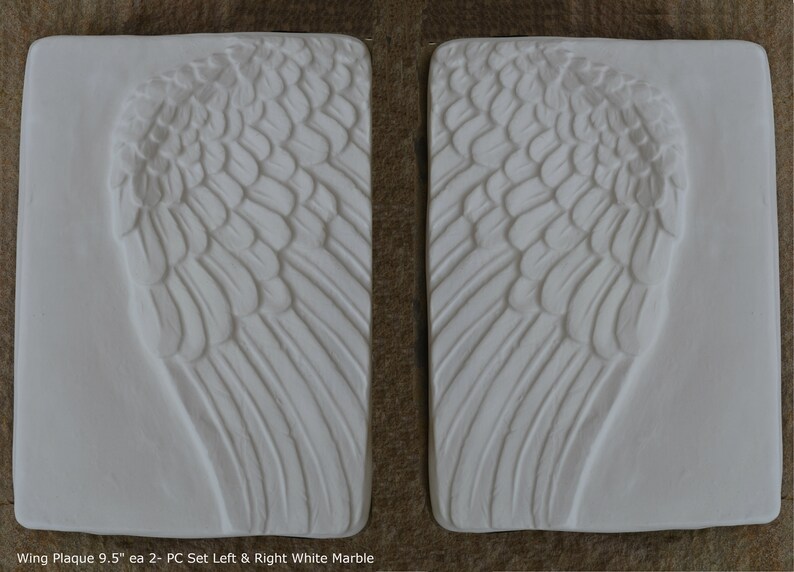 Angel Wings 2pc Wall Sculpture Statue Plaque Www.neo-mfg.com Memorial ...