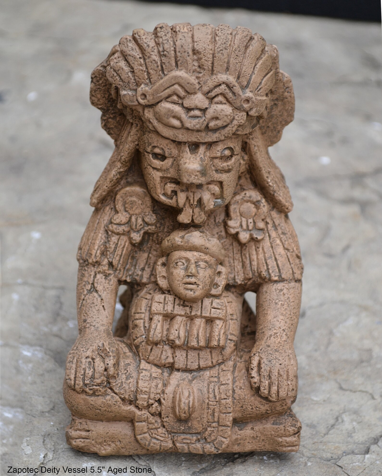 History Aztec Maya Mesoamerica Zapotec Deity Vessel Sculpture Statue ...