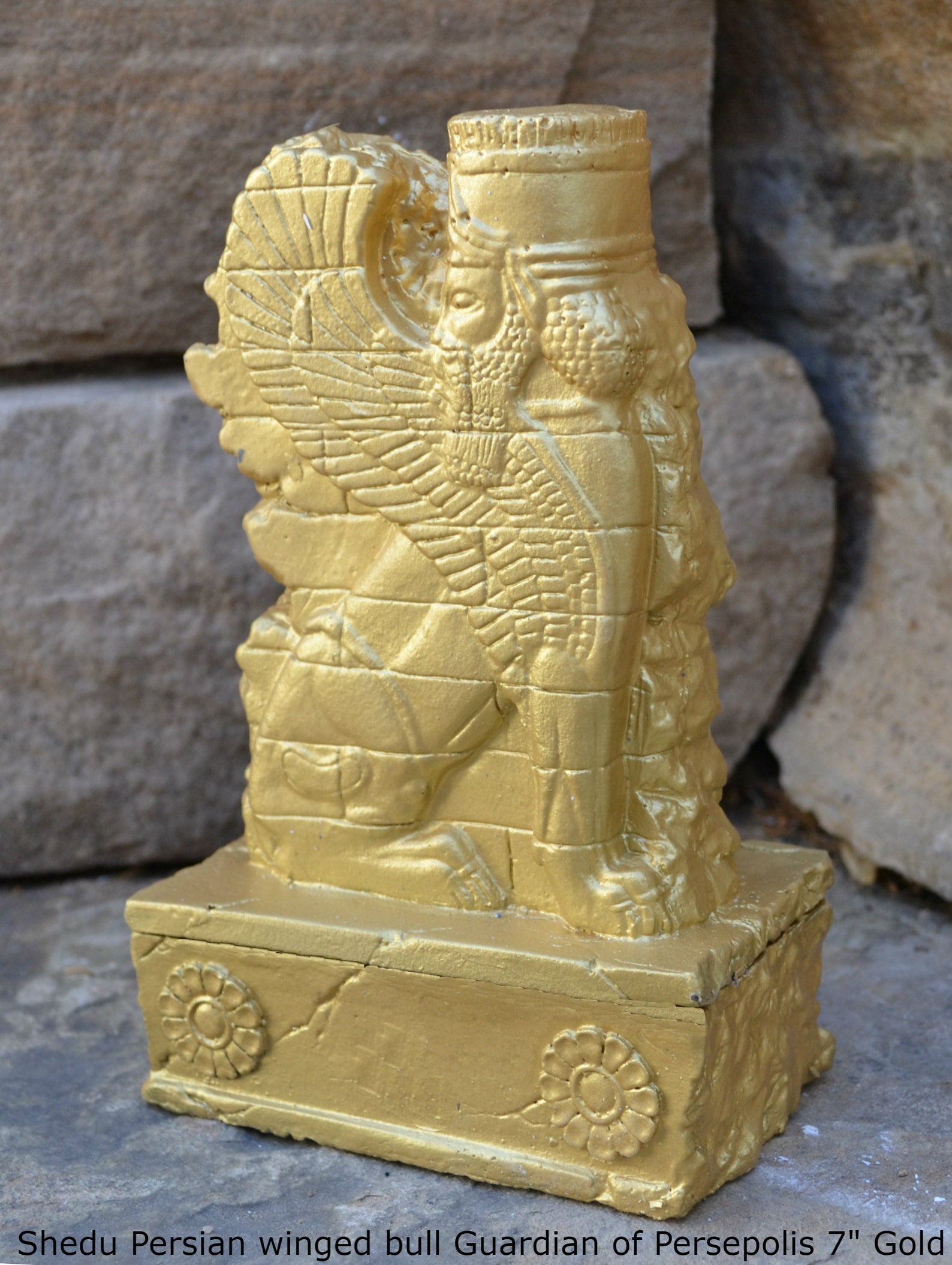 Historical Assyrian Shedu Persian Winged Bull Guardian of | Etsy