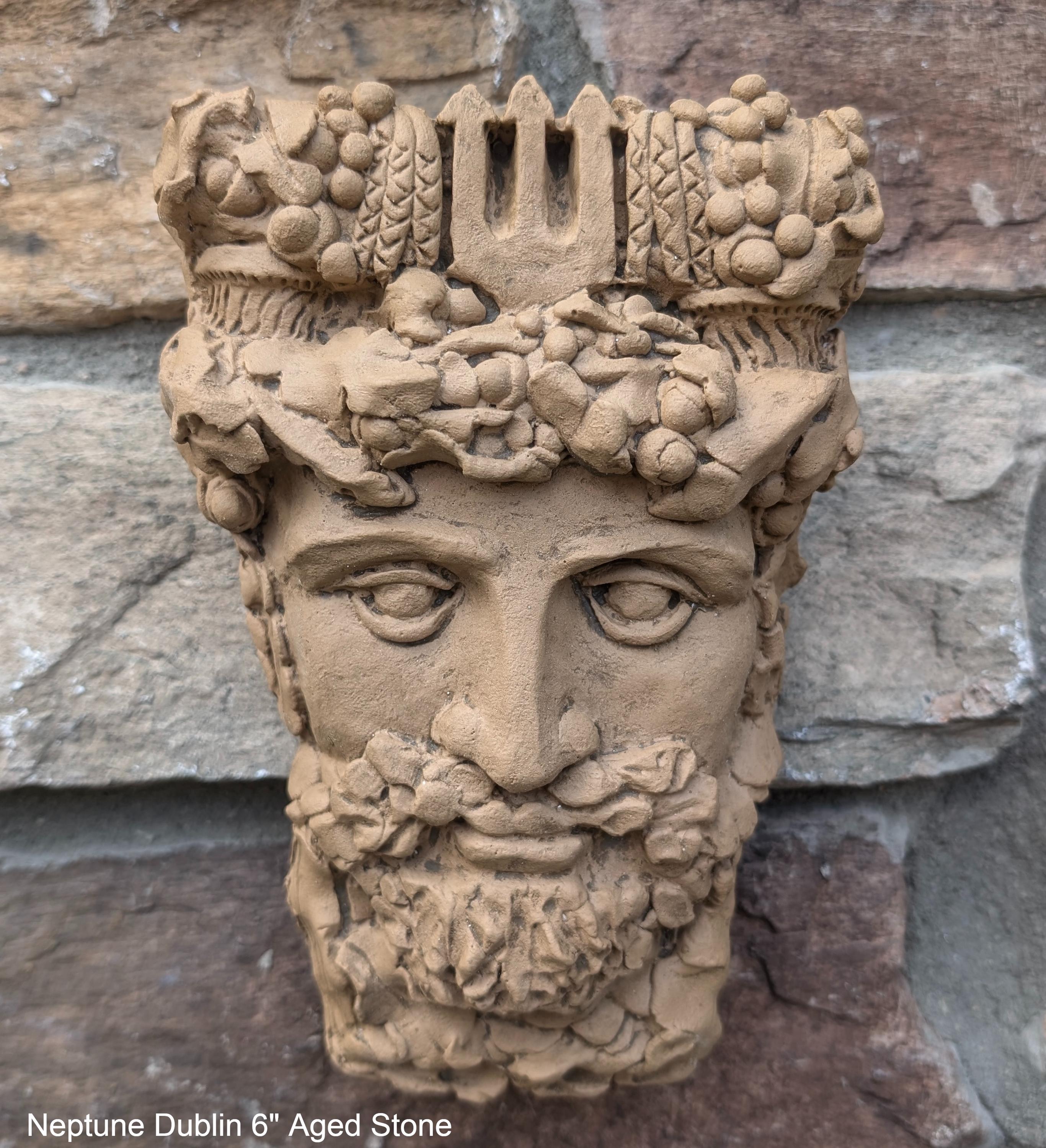 Roman Greek Neptune Face Wall Mythical Plaque Sculptural Relief Www.neo ...