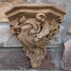 Gargoyle Satyr Dragon Wall Shelf Corbel Grotesque Goblin Sculpture Www ...