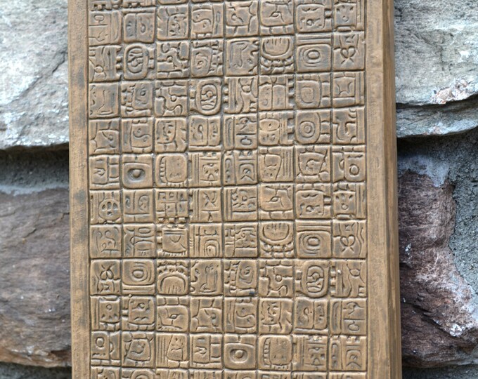 Aztec Mayan Glyph Panel Wall Plaque Fragment Relief | Etsy