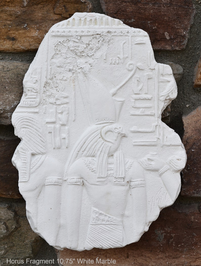 Egyptian Tomb Horemheb Flacon Head God Ra Horus Sculpture Wall Art ...