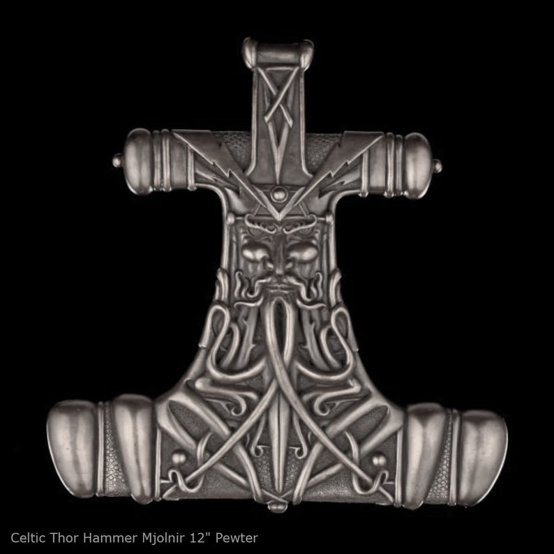 Celtic Thor Hammer Mjolnir Wall Sculpture Statue Plaque - Etsy