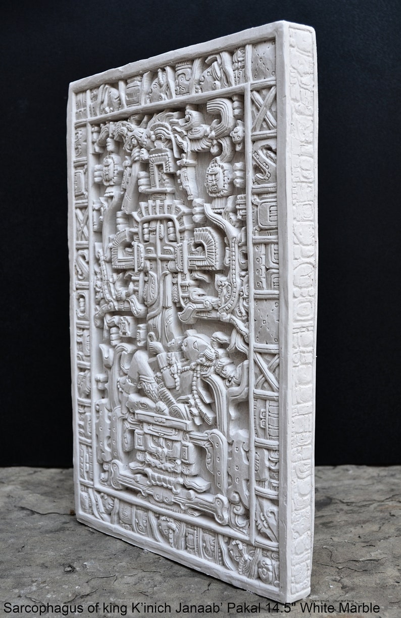 History Aztec Mayan Sarcophagus of King K’inich Janaab’ Pakal Wall ...