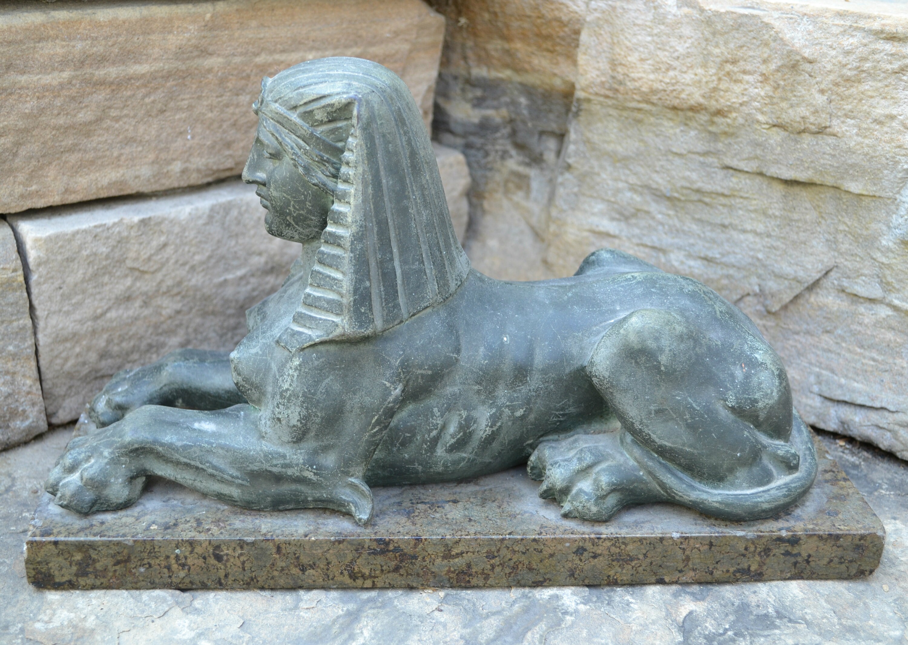 Egyptian French Sphinx Female Statue Fragment Replica Sculpture ...