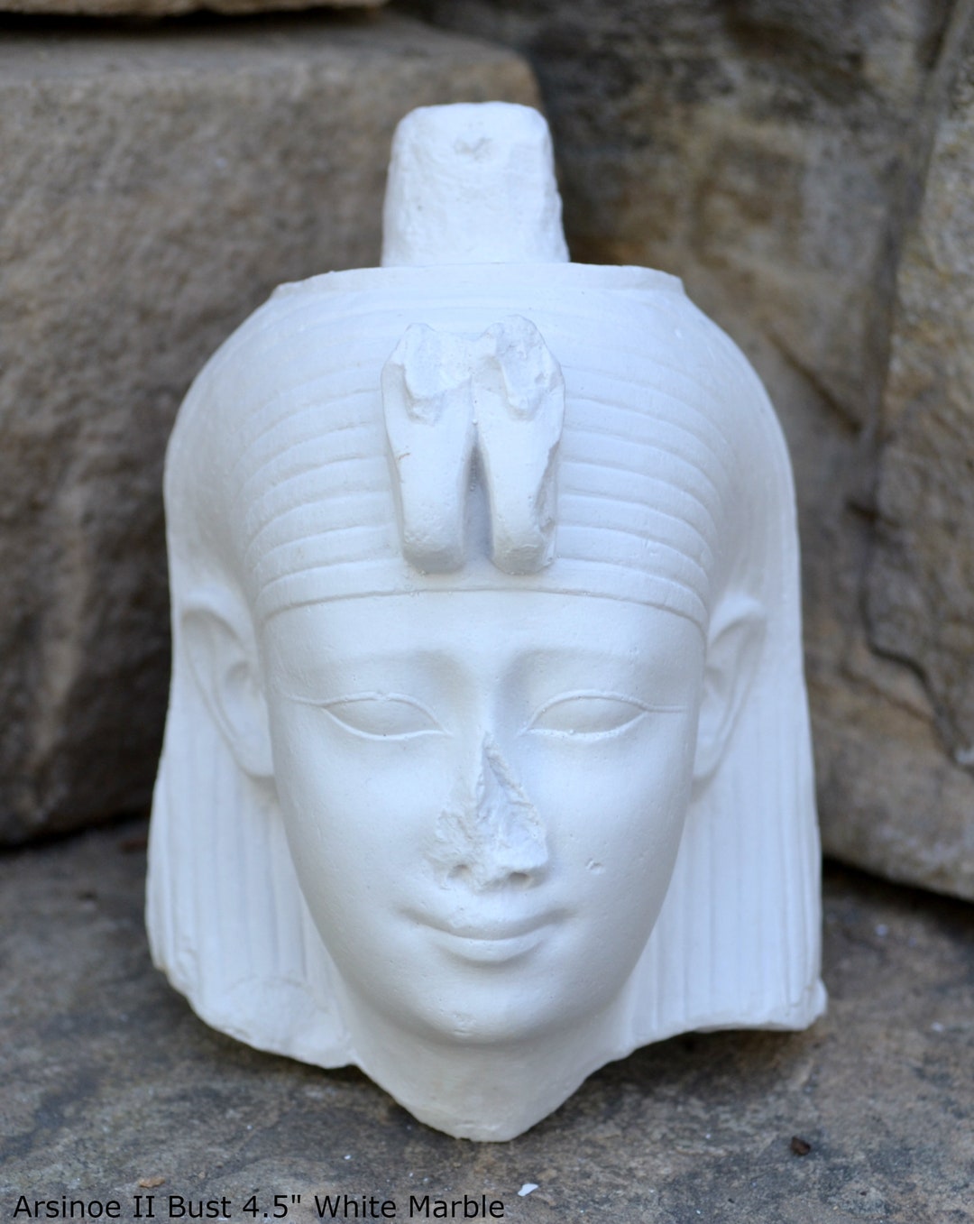 Egyptian Arsinoe II Ancient Bust Wall Sculpture Reproduction Art 4.5 ...