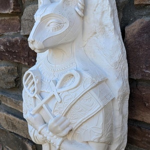 Egyptian Bastet Cat Fragment Torso Sculptural Wall Relief Bust Www.neo ...