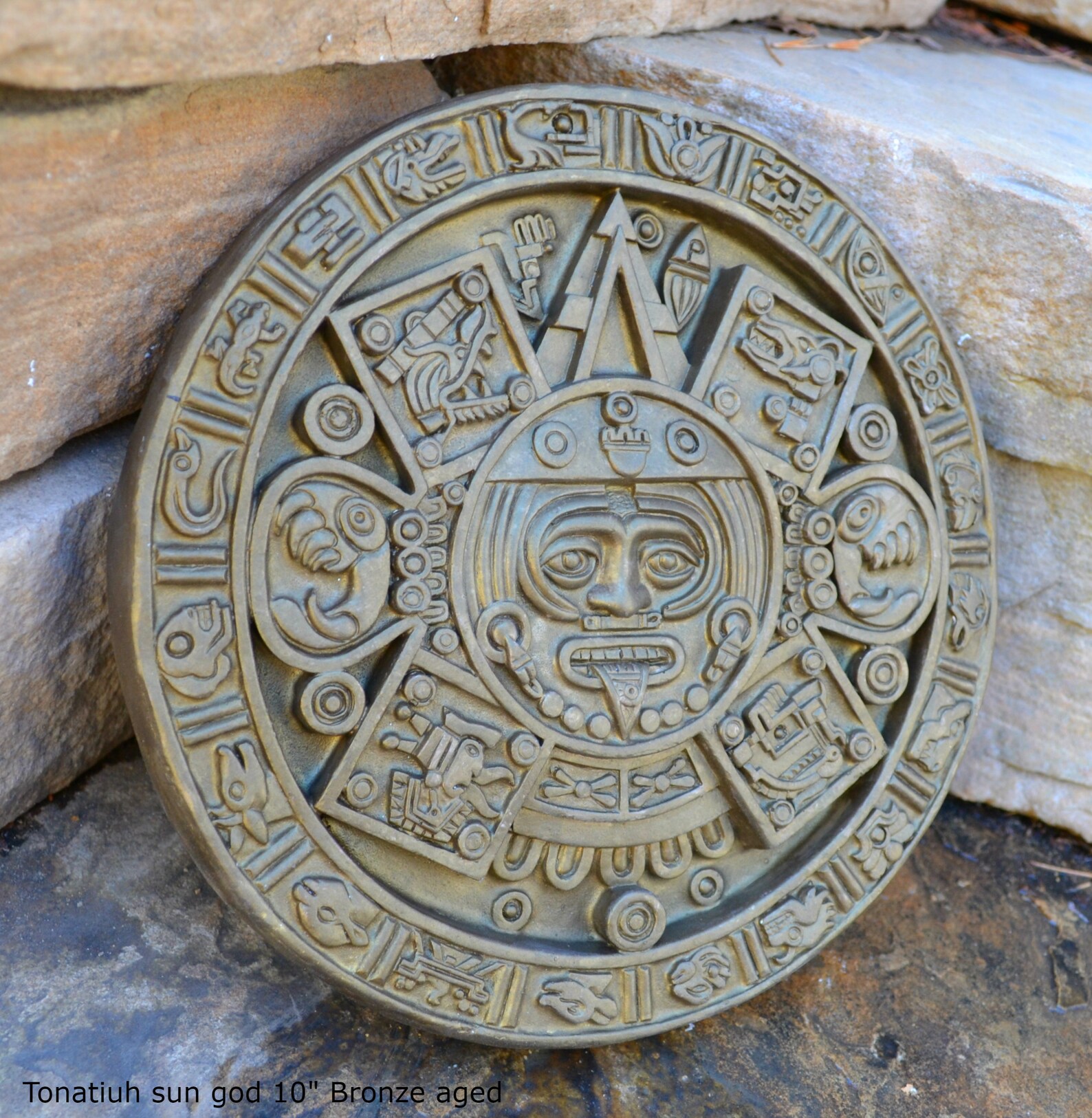 Aztec Mayan Tonatiuh Sun God Relief Sculpture Ancient Replica - Etsy ...