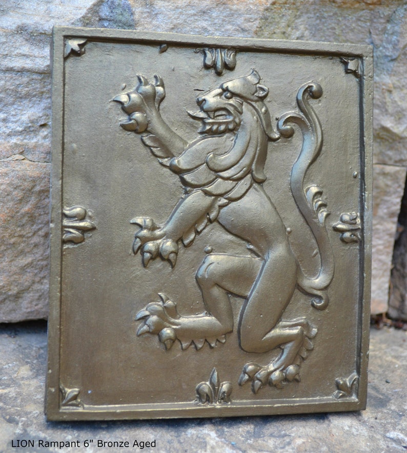Animal LION Rampant Lowenbrau Sculpture Wall Plaque | Etsy