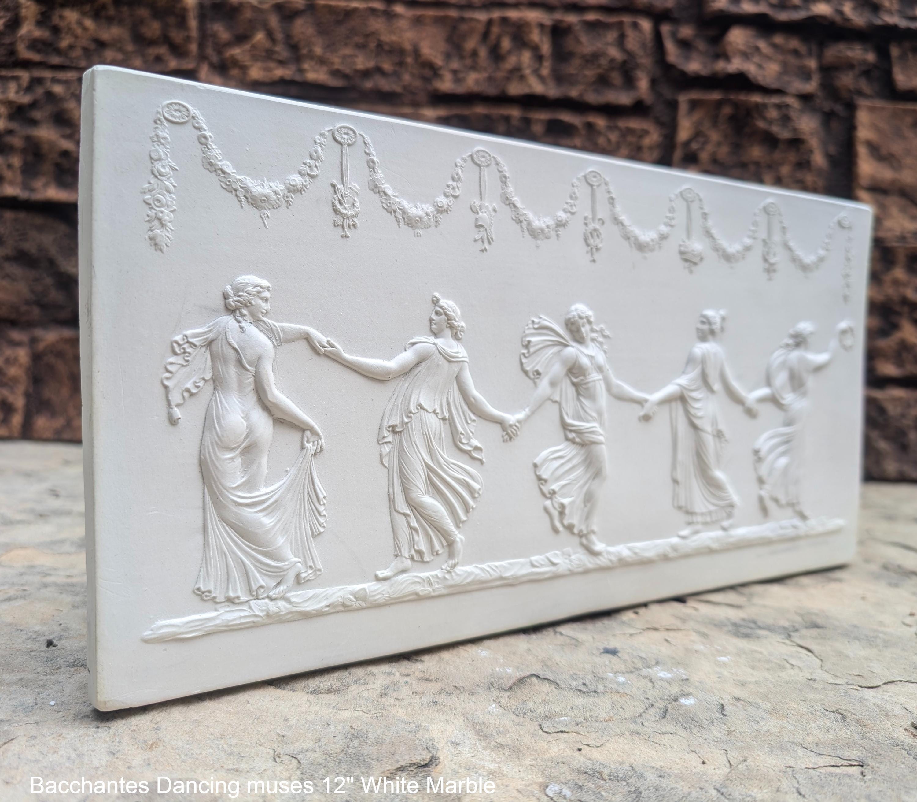 Roman Greek Bacchantes Dancing Muses Dance Sculptural Wall Frieze ...
