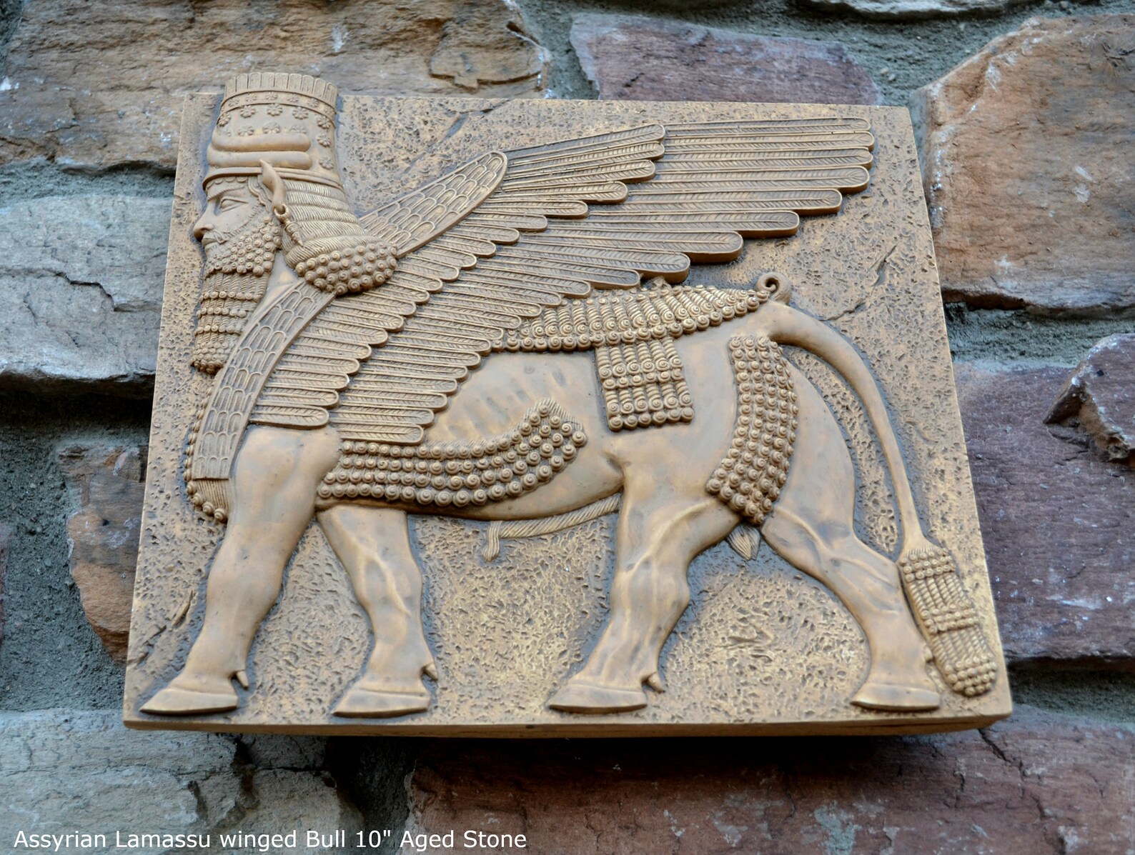 Historical Assyrian Lamassu Winged Bull Wall Sculpture Www.neo-mfg.com ...