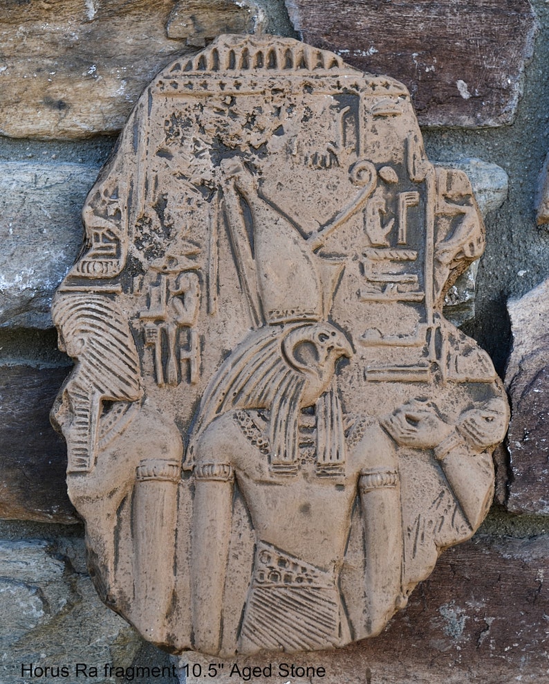 Egyptian Tomb Horemheb Flacon Head God Ra Horus Sculpture Wall Art ...