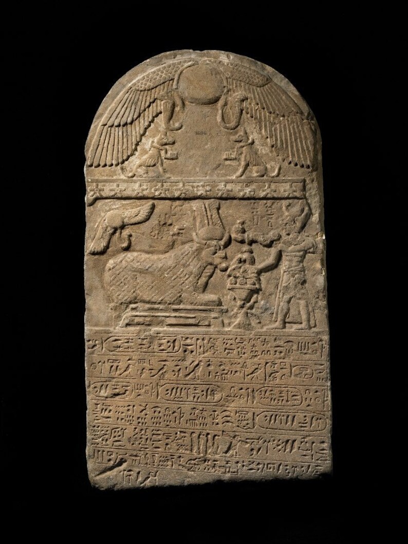 History Egyptian Diocletian Offering Mummy Buchis Bull Plaque Artifact ...