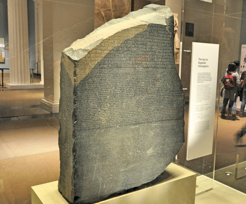 History Egyptian Rosetta Stone Sculpture Statue 12" Tall Www.neo-mfg ...