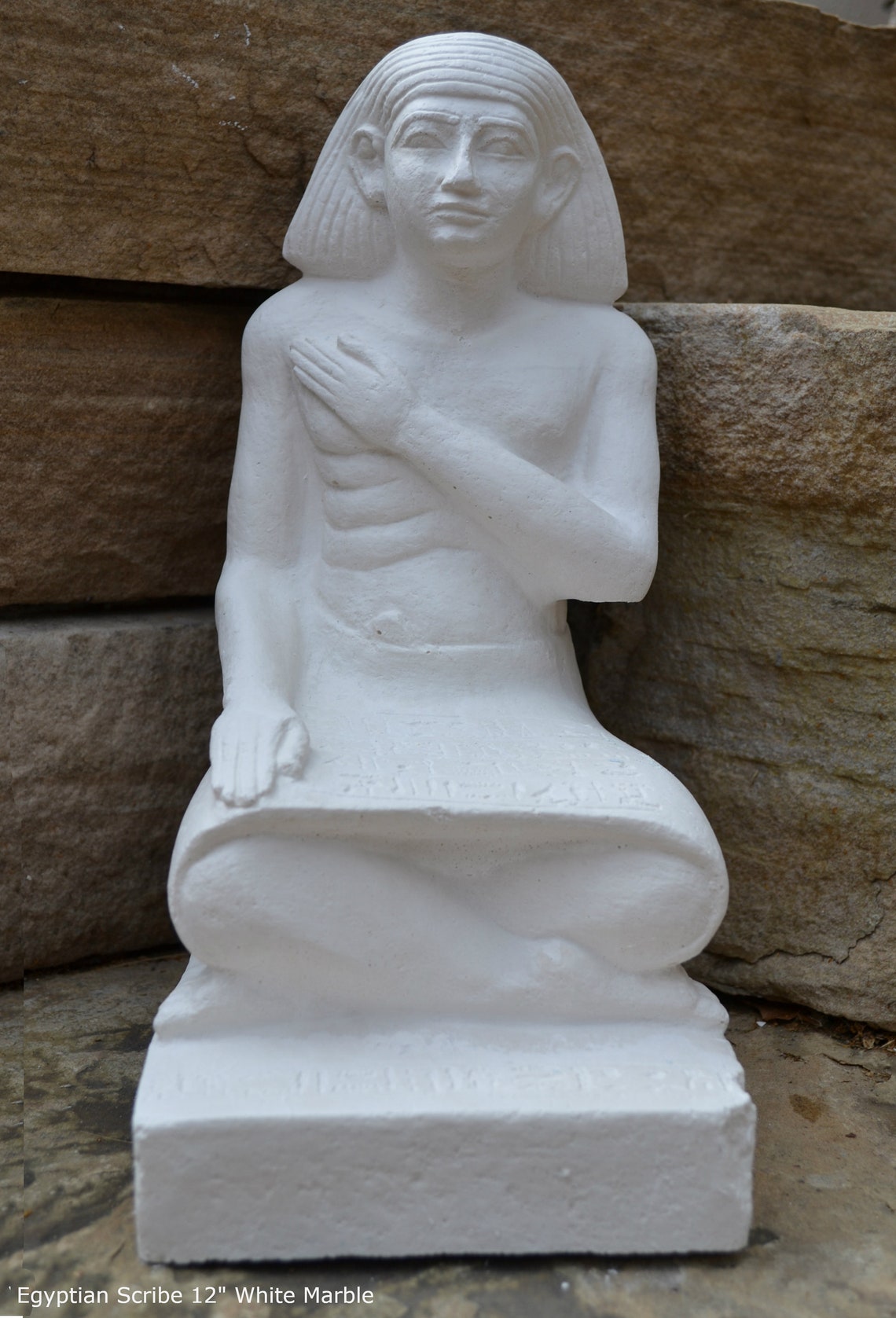 History Egyptian Imeni Imeny Scribe Seated Sculpture Statue 12" Www.neo ...